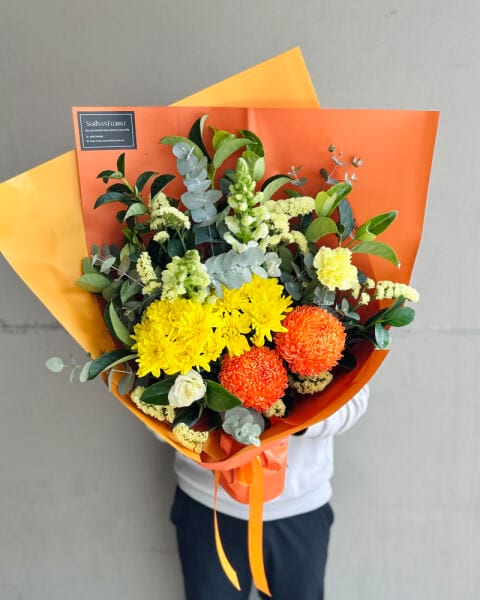 I Believe Orange Flower Bouquet | Sarina's Florist