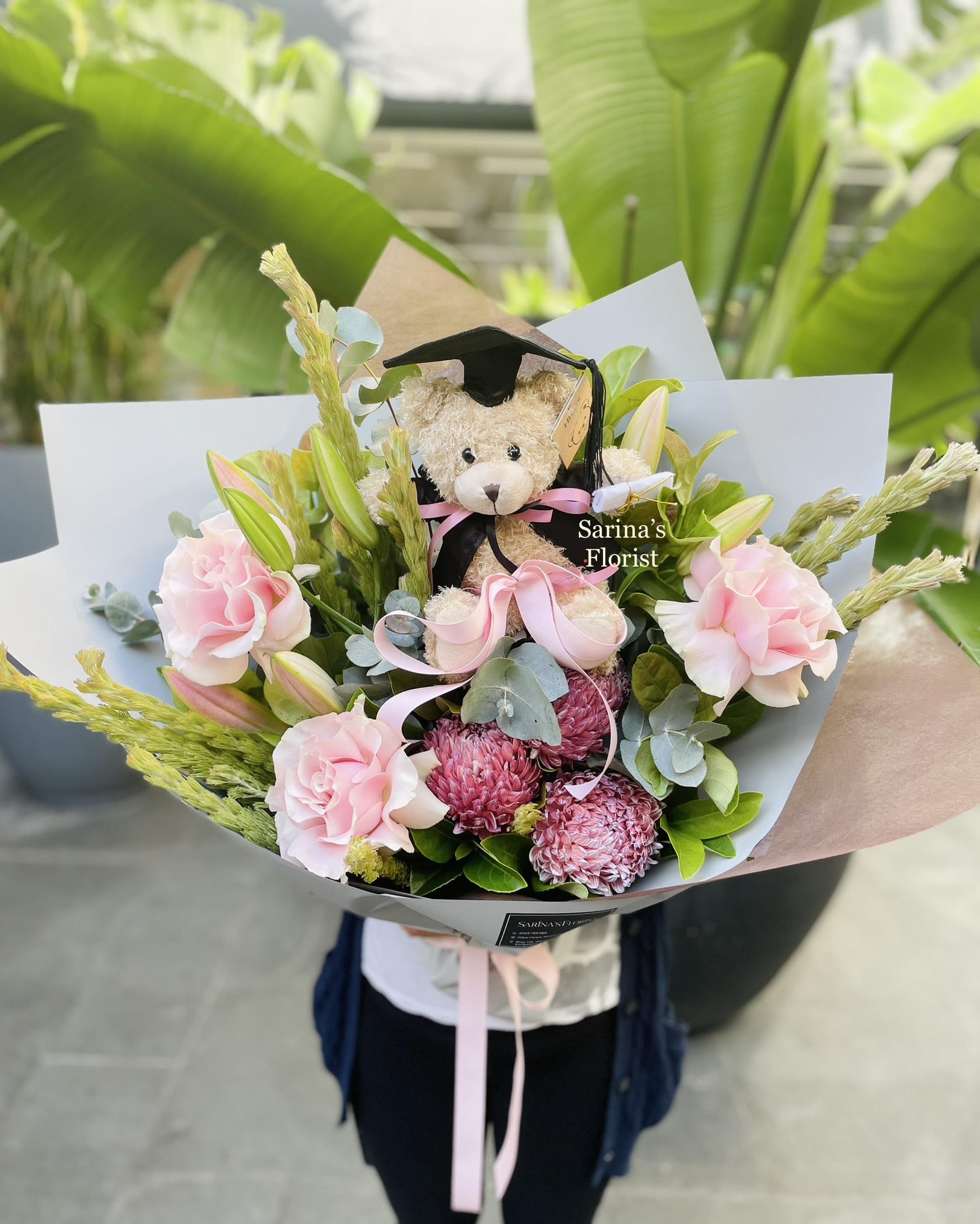 Happy Graduation Flower Bouquet Pink | Sarina's Florist Sydney